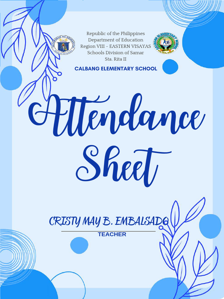 Blue Attendance Sheet and Class Record | PDF