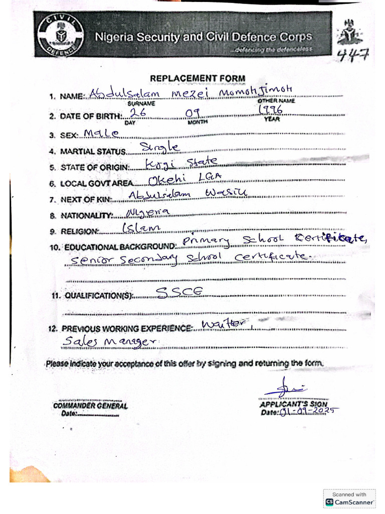 Placement Form | PDF