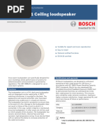 LBD0606 - 10 - Data - Sheet - All - 122910877323 Bosch Ceiling Speaker | PDF | Loudspeaker | Decibel