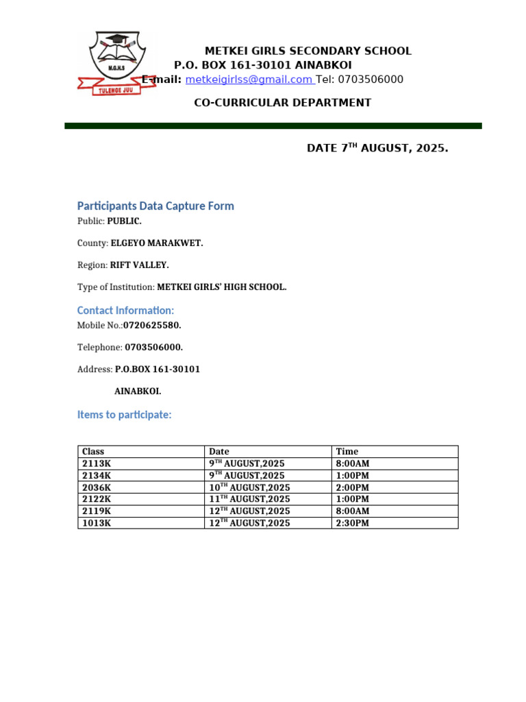 Participants Data Capture Form Numbered | PDF | Chess Theory | Chess ...