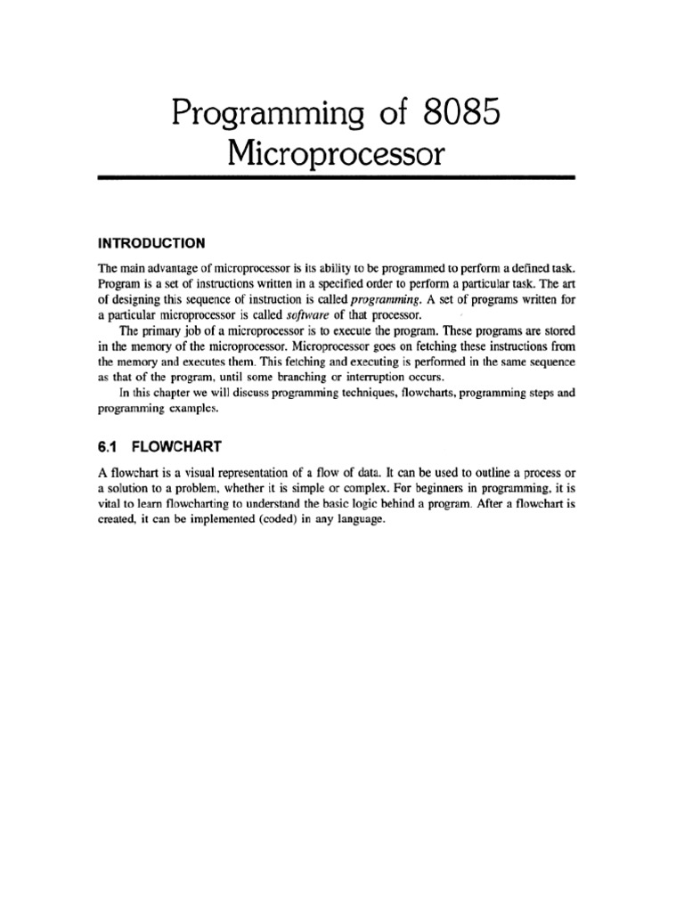 8085 Flowchart - Program | PDF