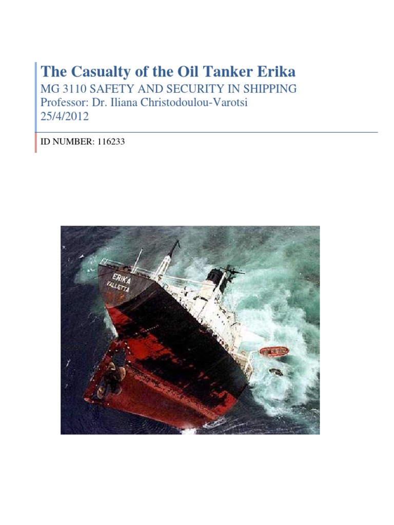Erika Tanker Disaster: Impact and Regulations | PDF | Oil Tanker ...