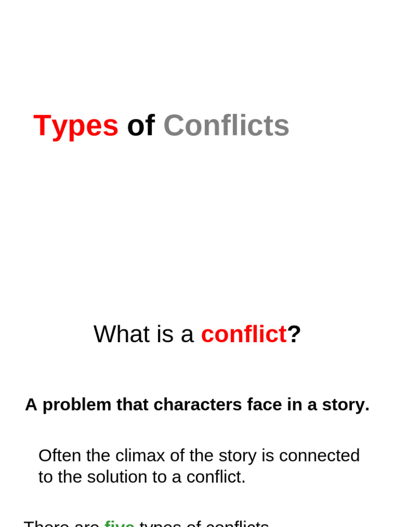 Types of Story Conflicts Explained | PDF