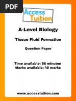 Tissue Fluid Formation in Capillaries | PDF | Lymph | Vein