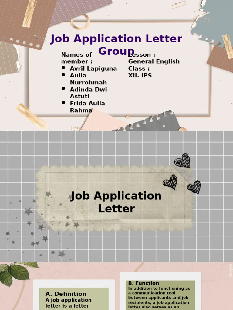 Job Application Letter Guide | PDF