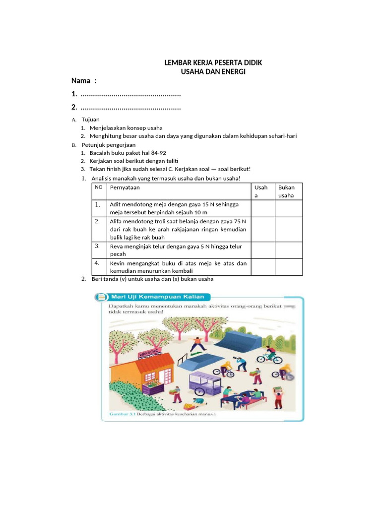 Usaha Dan Energi | PDF