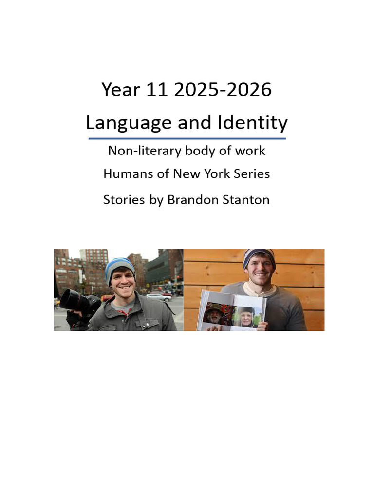 Humans of New York Booklet | PDF | Refugee | Immigration