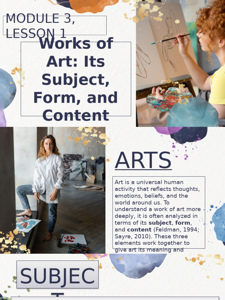 Analyzing Art: Subject, Form, Content | PDF | Planets | Sun