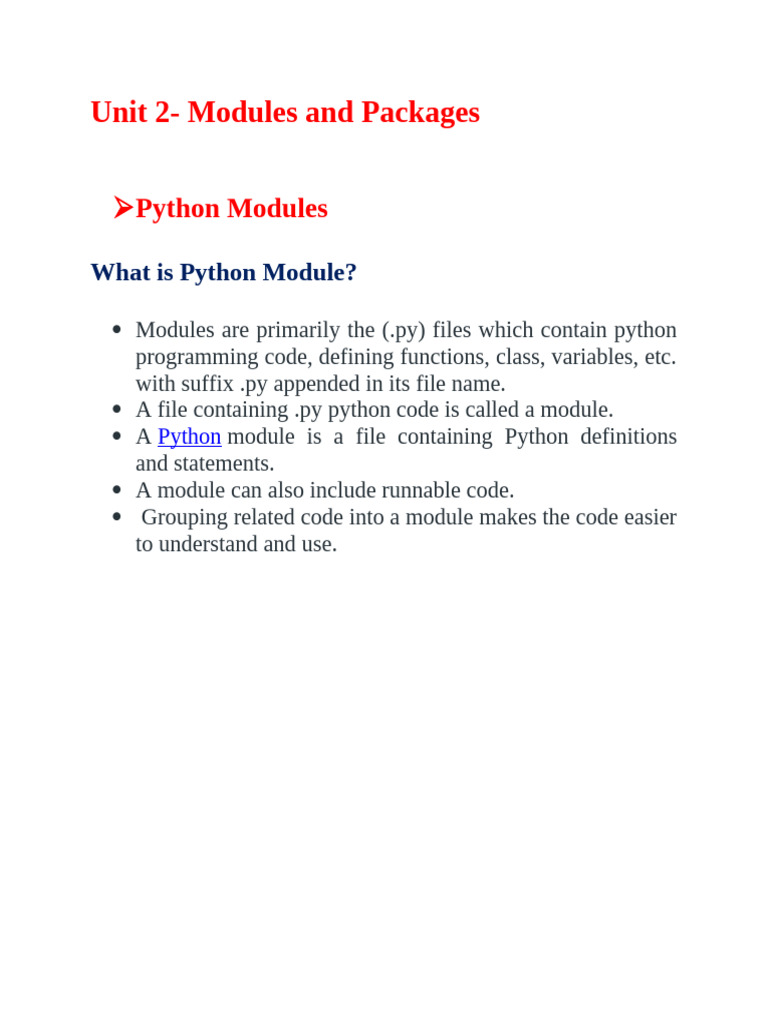 Unit 2-Modules and Packages | PDF | Trigonometric Functions | Python (Programming Language)