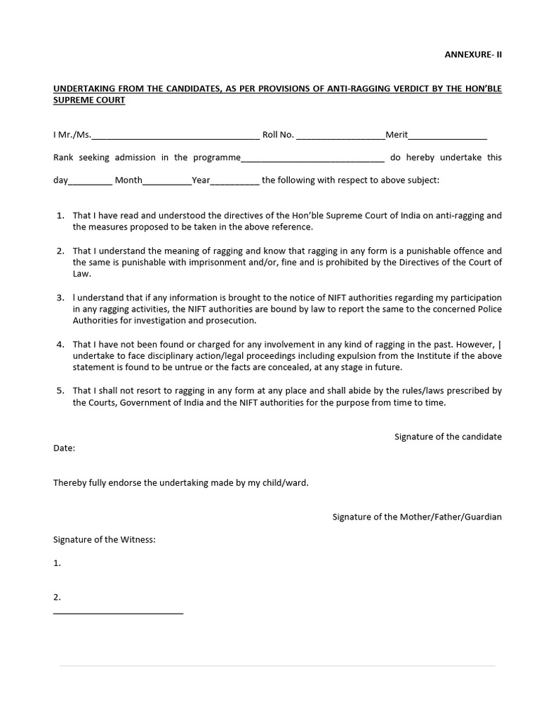 Notification For Declaration of UG Results and Documents and Annexures-2024-Sign | PDF | Justice ...