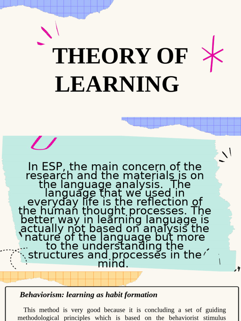 Learning Theories in Language Acquisition | PDF | Learning | Behaviorism