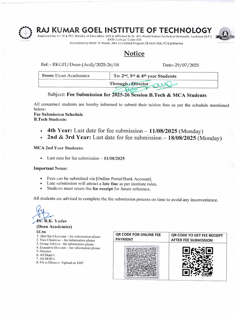 Fee Notice | PDF