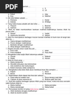 Soal PTS PAI Kelas 3 Semester 1 Dan Jawabannya | PDF