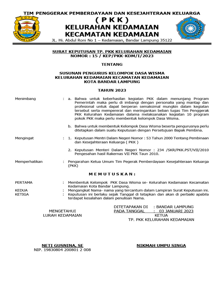 DASA WISMA 2023 Bu Weni | PDF