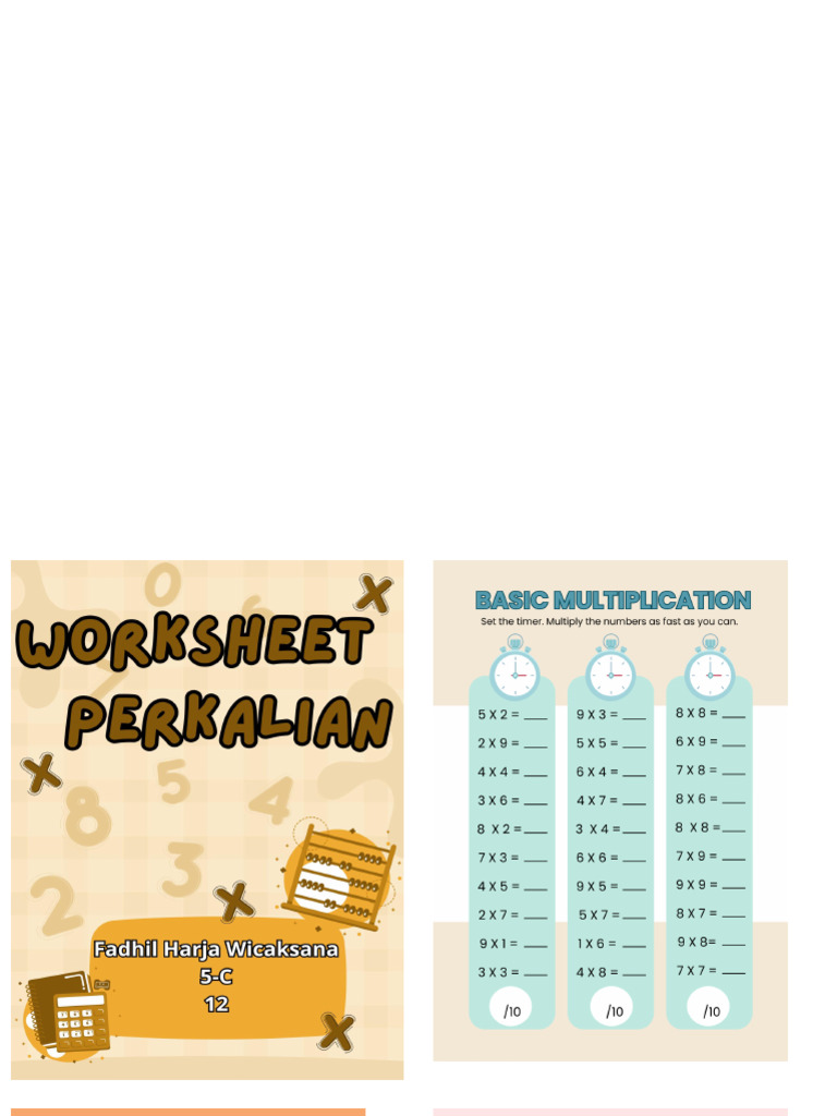 Worksheet Perkalian | PDF