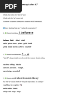 Spelling Rules: IE vs. EI | PDF