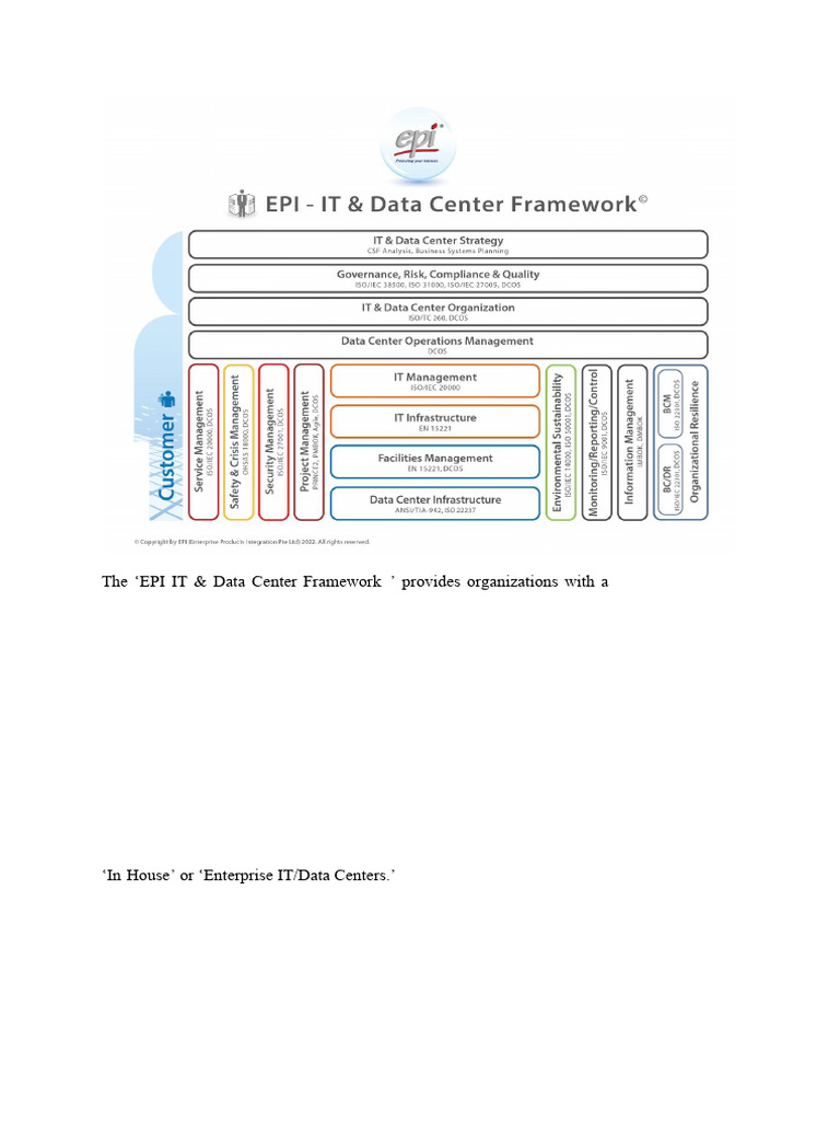 EPI IT & Data Center Framework Overview | PDF | Governance | Infrastructure