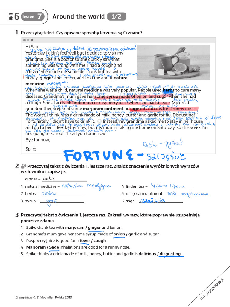 Brainy kl6 TRF Unit 6 Lesson 7 | PDF | Food Ingredients | Herbs And Spices