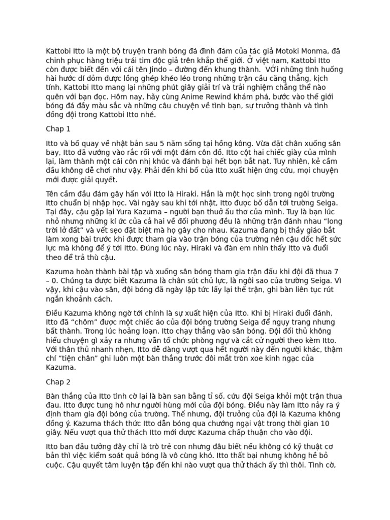 Itto Đường Đến Khung Thành | PDF