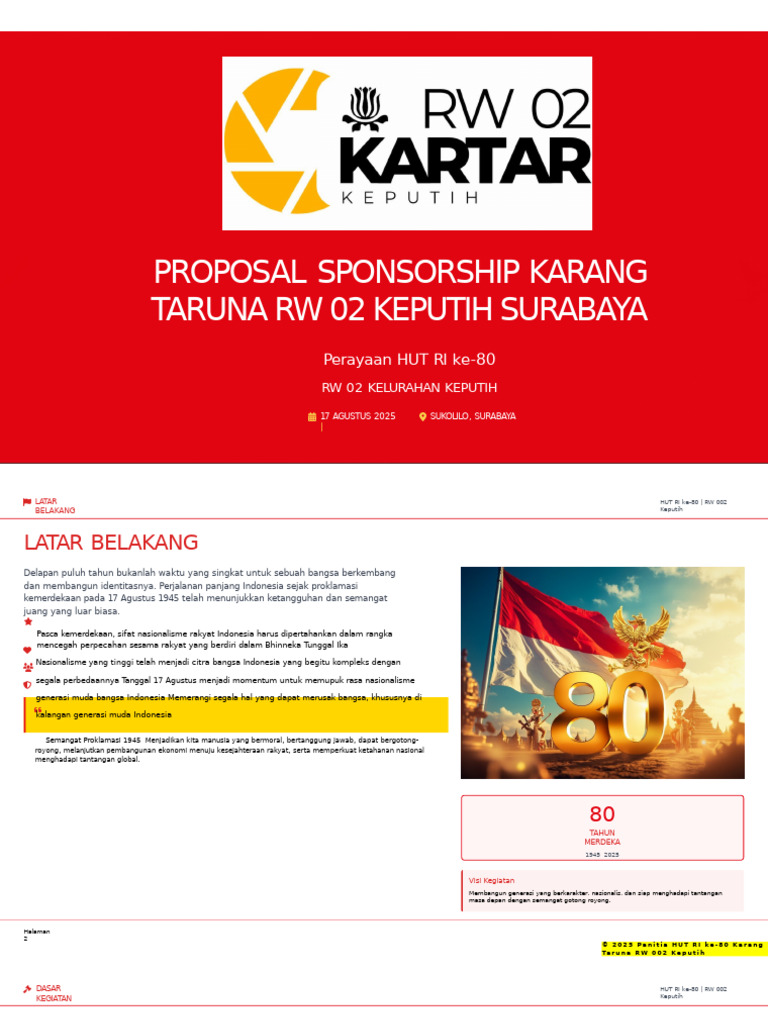 Proposal HUT RI Ke-80 | PDF