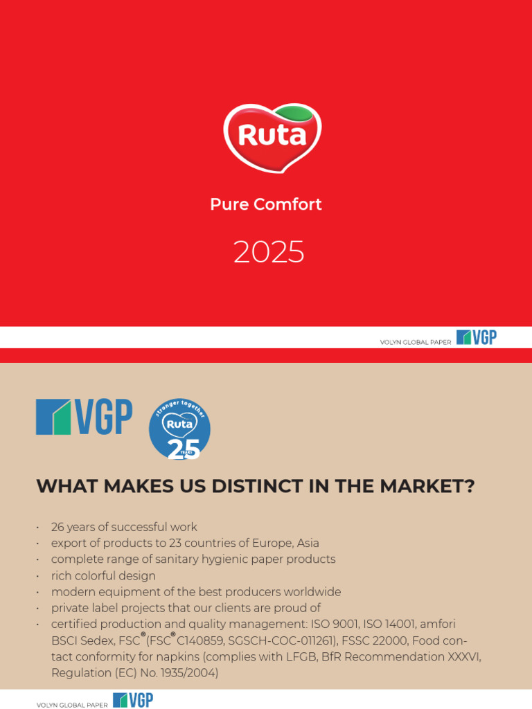 VGP: Leading Sanitary Paper Products | PDF | Paper | Printing Materials
