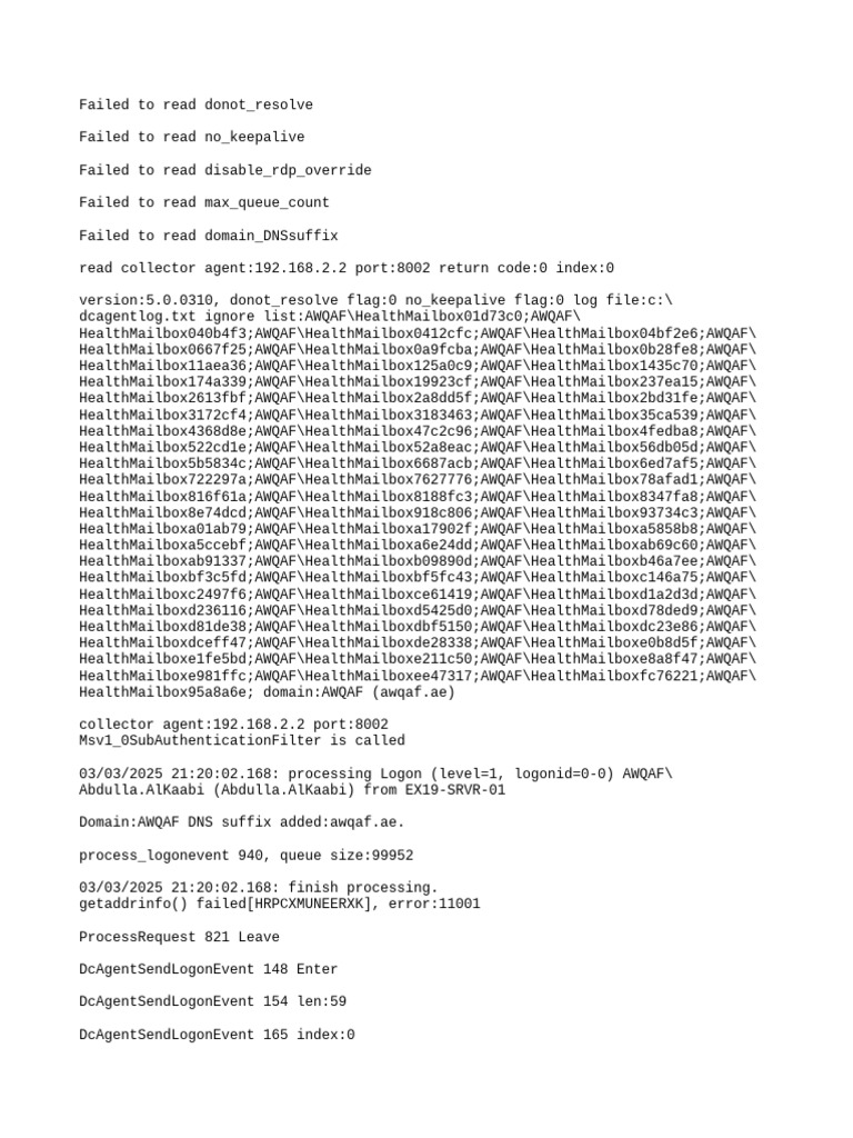 Tac1 DC Agent Debugs | PDF | Computer Engineering | Internet Protocols