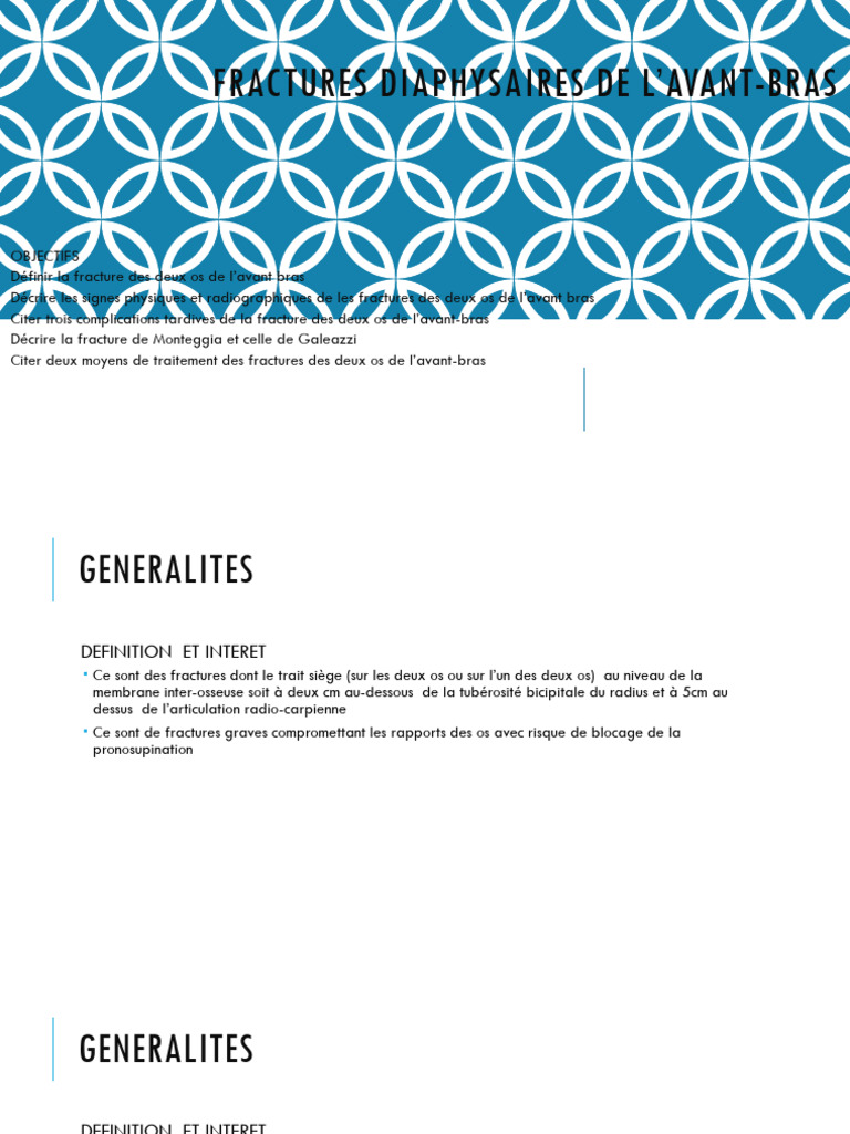Fractures de l'Avant-Bras : Types et Traitements | PDF | Appareil ...