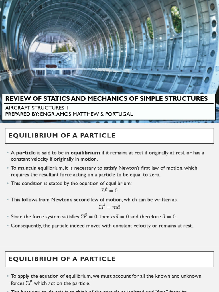 Review of Statics and Mechanics of Simple Structures Pt. 2 | PDF | Force | Mechanics