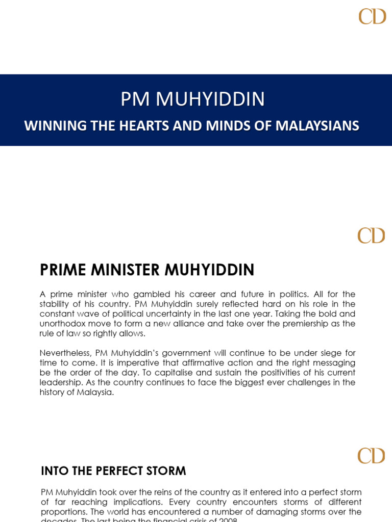 Project MY - PM Muhyiddin - Winning The Hearts & Minds of Malaysians PDF | PDF | Cost Of Living ...