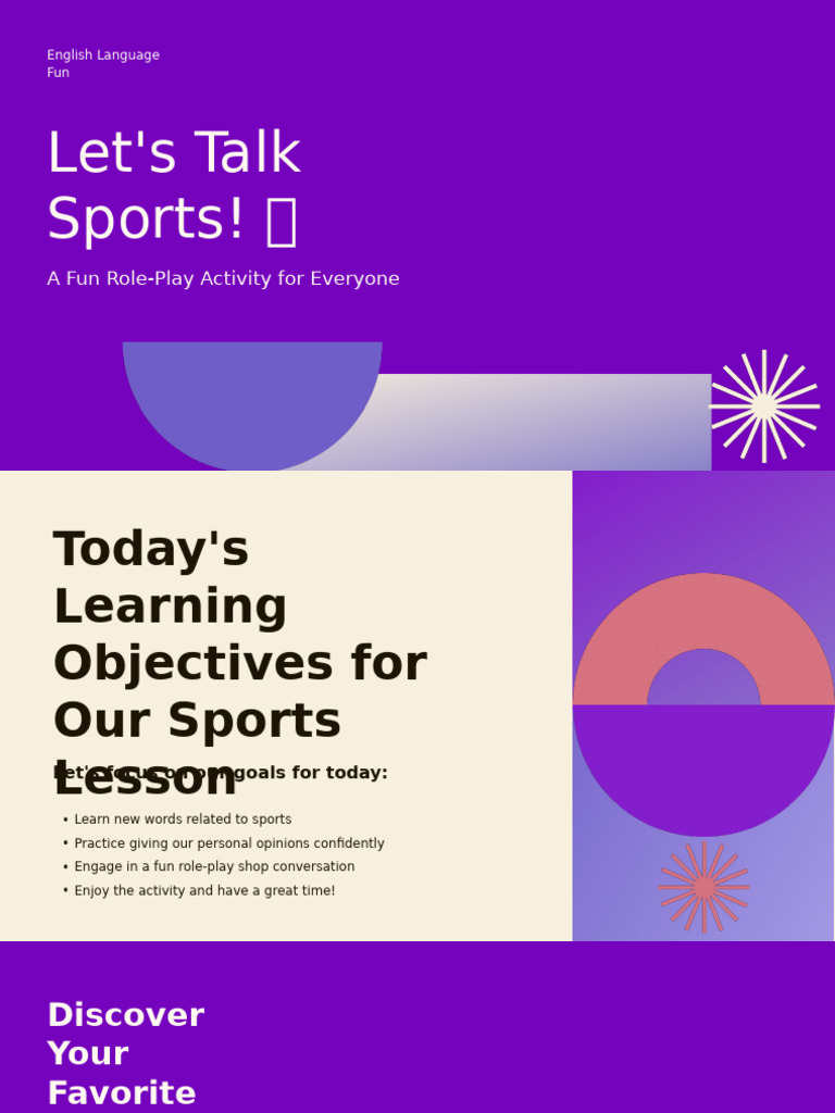 Presentation - Let's Talk Sports! ? | PDF