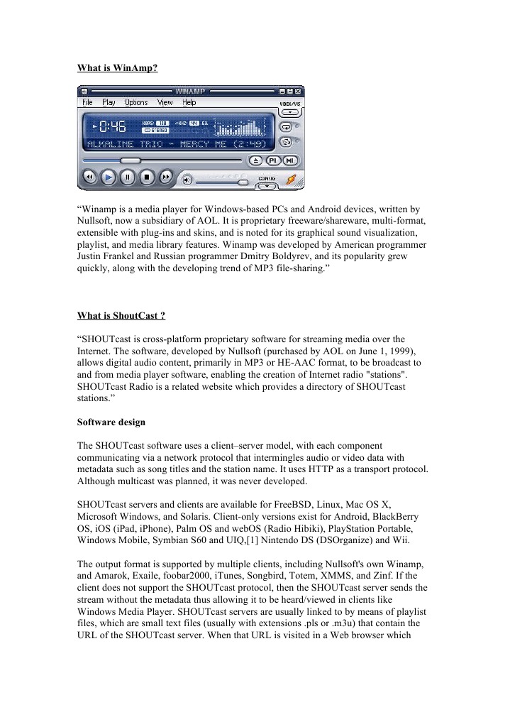 What Is WinAmp | PDF | System Software | Digital Technology