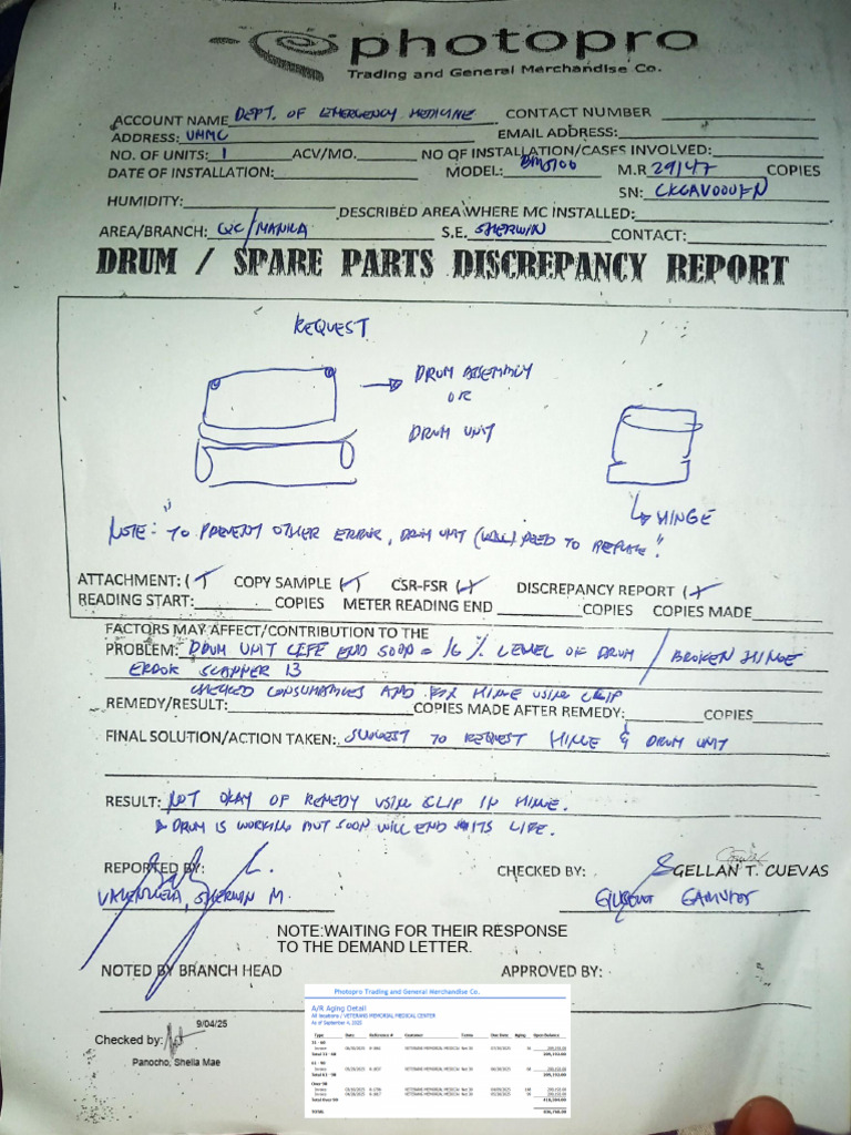 VMMC Dept of Emergency Discrepancy Report | PDF | Image Scanner ...