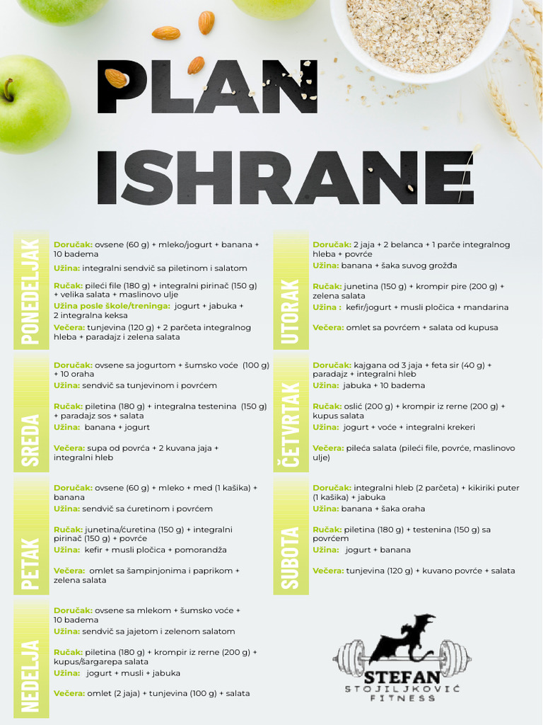 Plan Ishrane-1 | PDF