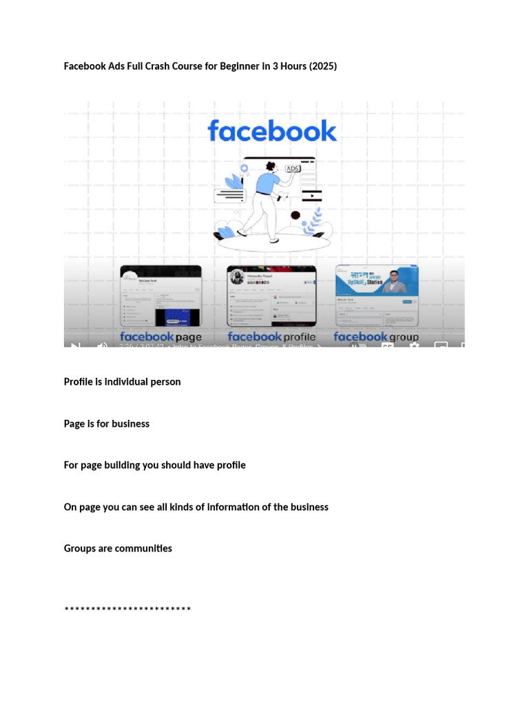 Facebook Ads Crash Course for Beginners | PDF