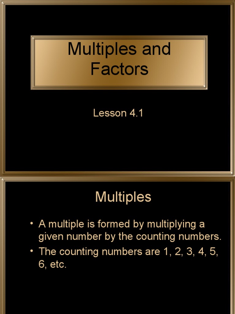 Factors and Multiples for Grade 5 | PDF