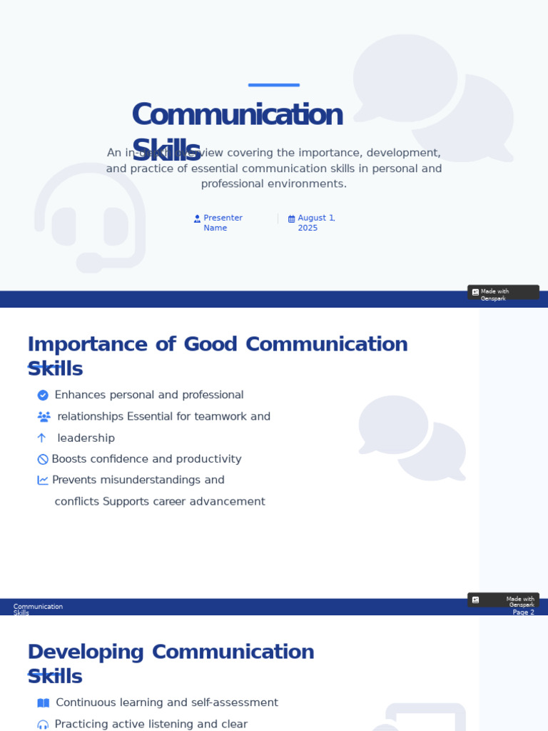 Essential Communication Skills Guide | PDF | Communication | Learning
