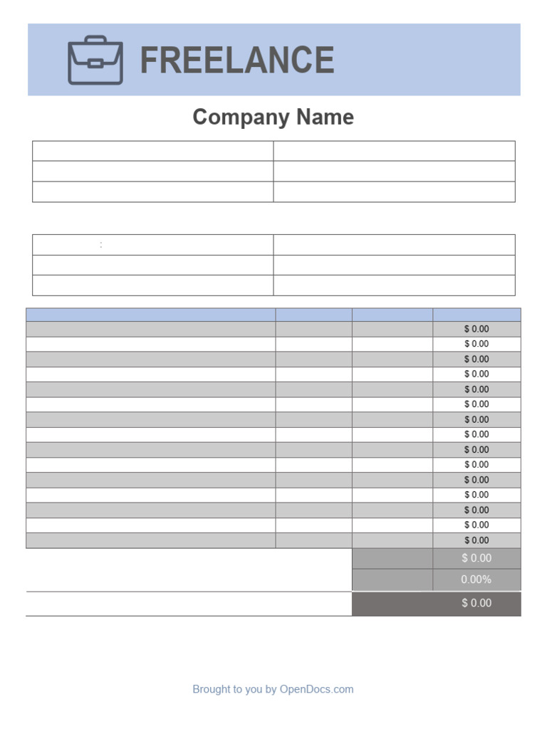 Freelance Invoice Template | PDF | Invoice | Accounting