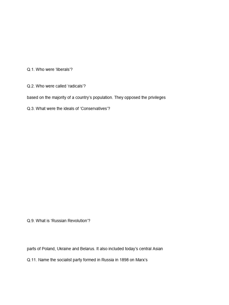 Lesson No - 2 History Socialism in Europe and The Russian Revolution ...