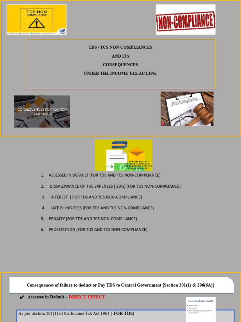 TDS/TCS Non-Compliance Consequences | PDF | Tax Deduction | Taxes