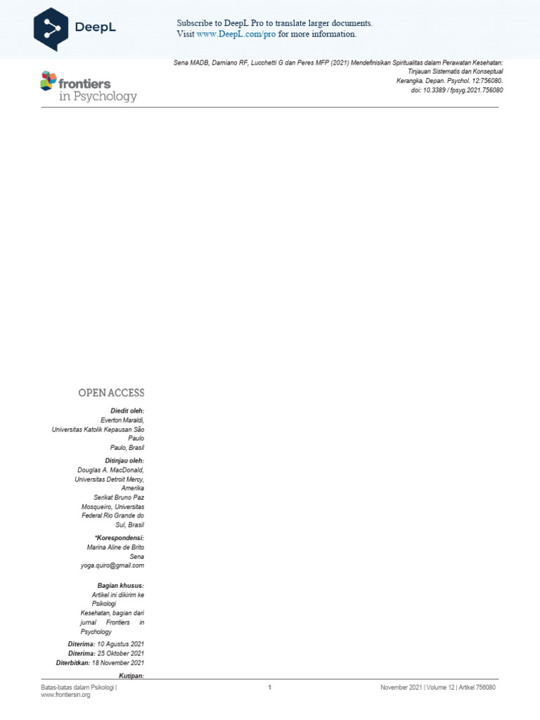 Defining Spirituality in Healthcare- A Systematic Review and Conceptual ...