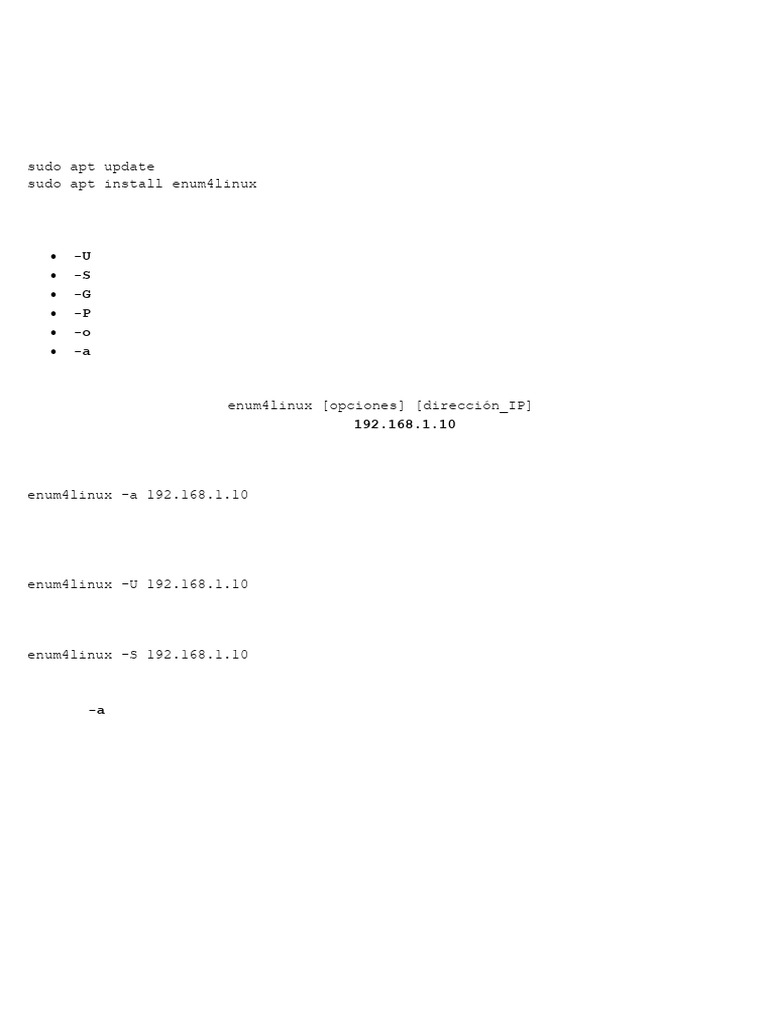 TUTORIAL Enum4linux | PDF
