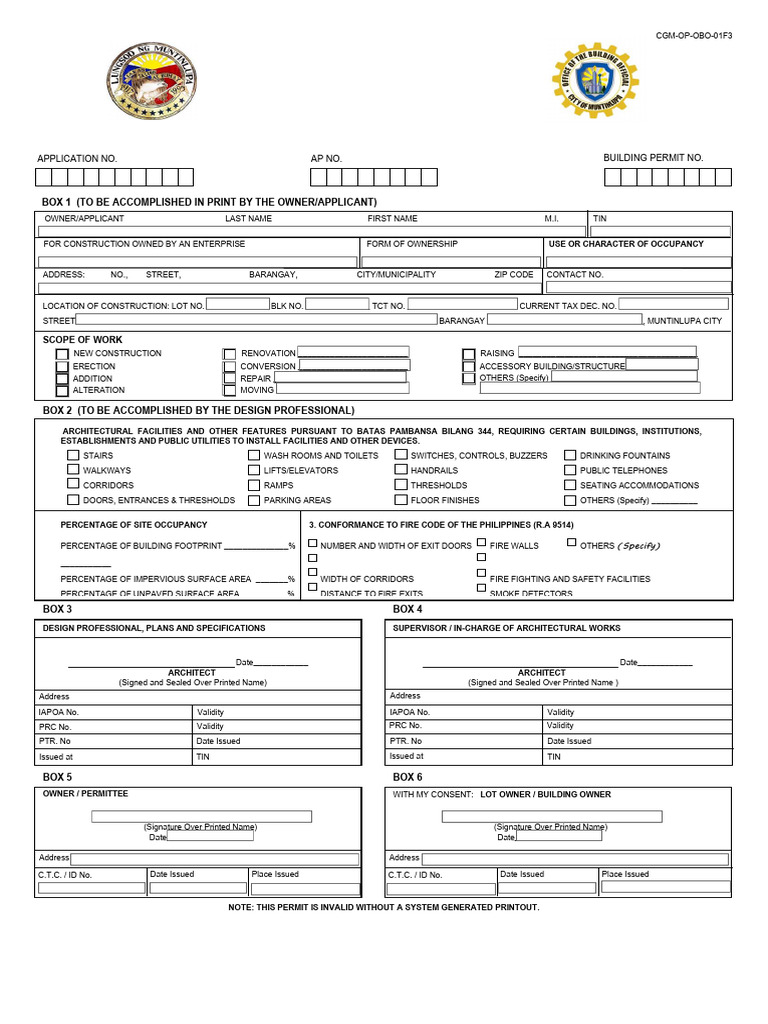 Architectural Permit Application Form | PDF