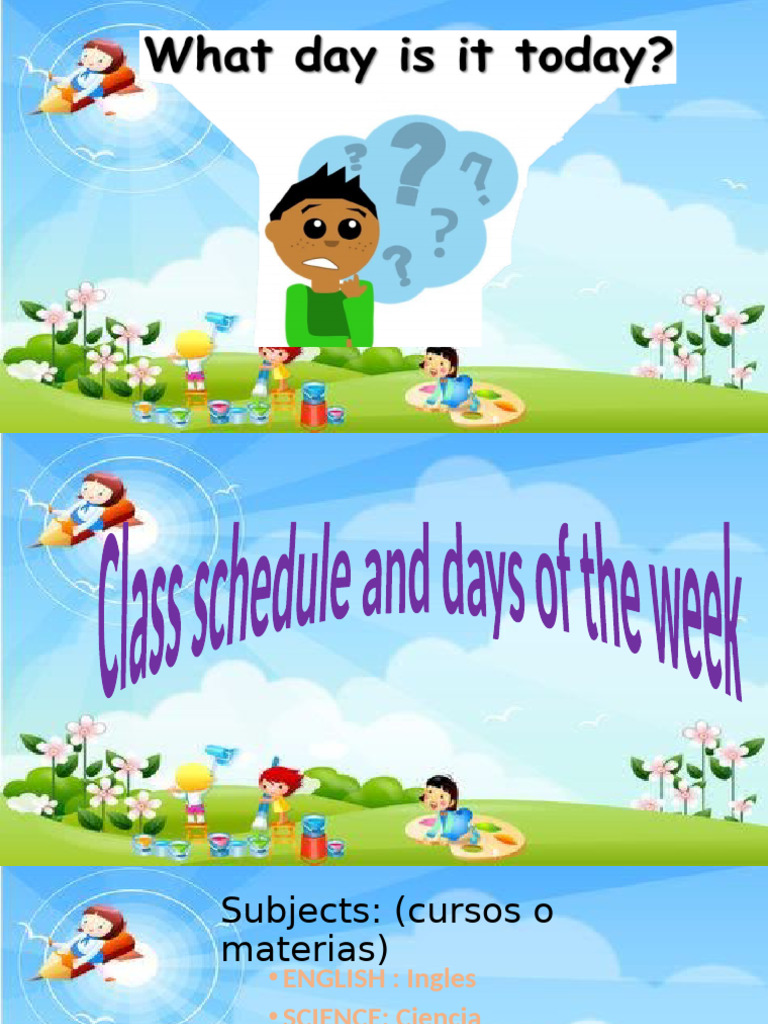 English 2do Sesion-01 II Bim Days Week | PDF