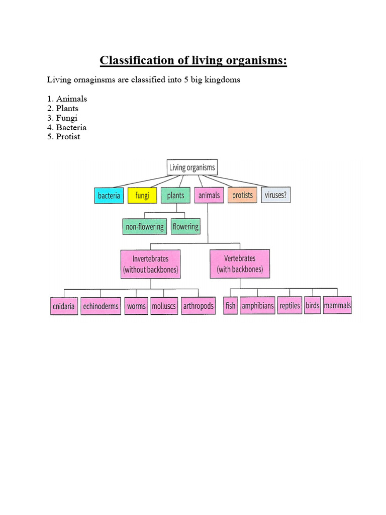 Classification of Living Organisms 1 | PDF