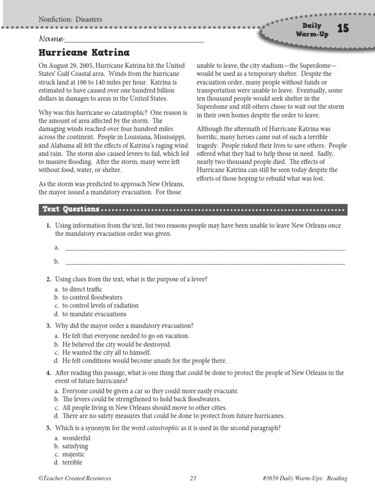 Hurricane Katrina: A Reading Guide | PDF | Hurricane Katrina | Pacific ...