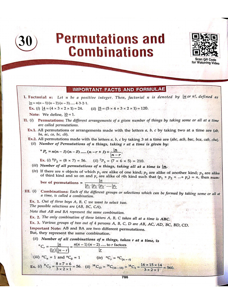 Permutation and Combination and Probability | PDF