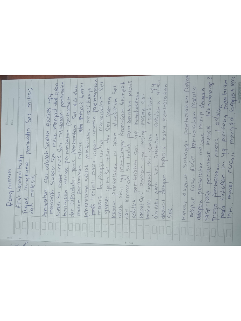 Pembelahan Sel Mitosis Dan Miosis, Nama Andi Hariandi Hariandi Hadji Kelas XII IPA 5 | PDF