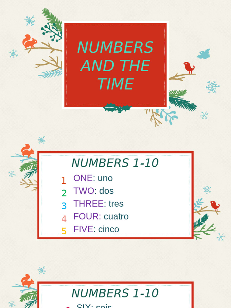 English Sesion-01 Iiib 2do Numbers The Time | PDF