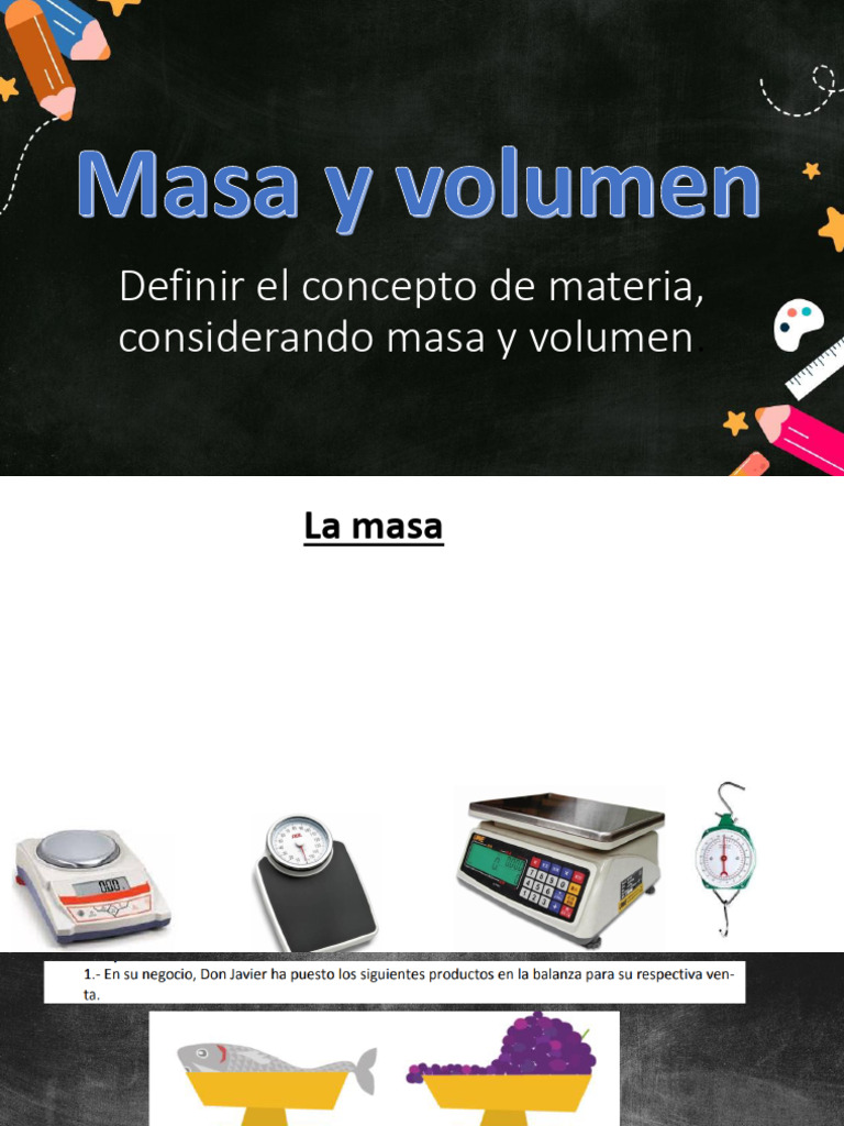 Masa y Volumen | PDF