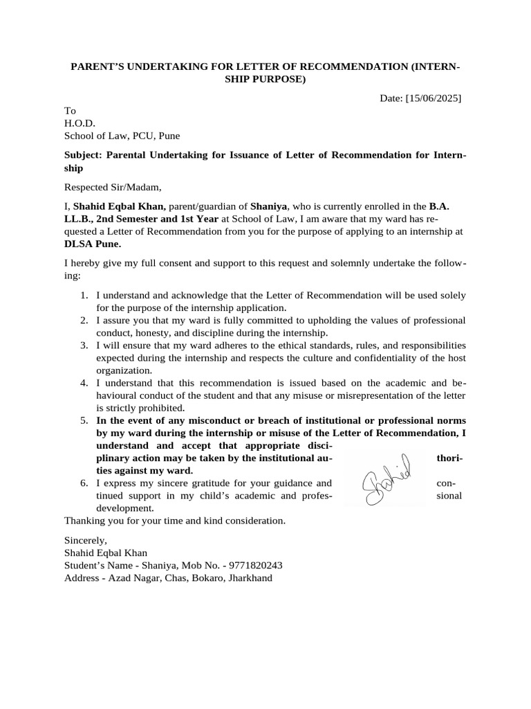 Parent Undertaking | PDF